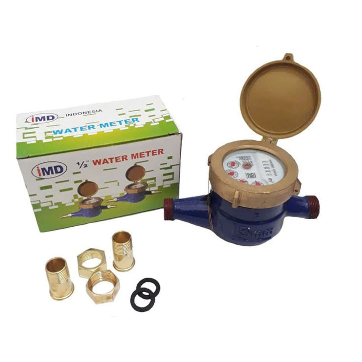 Water Meter Meteran Air Body Besi PDAM SNI / Flow Water 4 jarum 1/2 ...