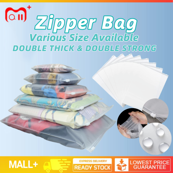 Zipper Bag Rosted Clothes Packaging Bag Exthick 0.2mm Double Matte ...
