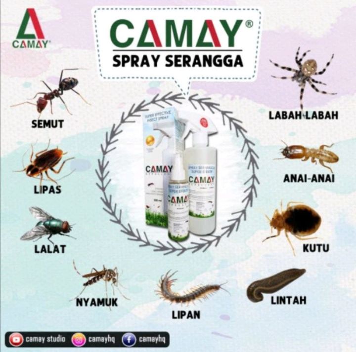 *Ready Stock* CAMAY Repellent Spray Racun Serangga Super Efektif From ...