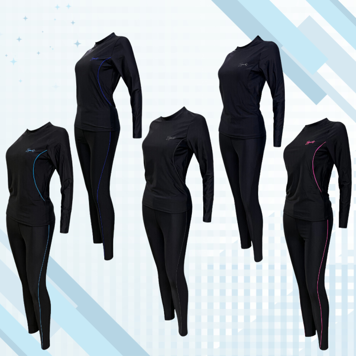 31616 ชุดว่ายน้ำชายหญิง ชายใส่แนะนำถอดฟองน้ำออกได้เลย เสื้อแขนยาวกางเกง ...