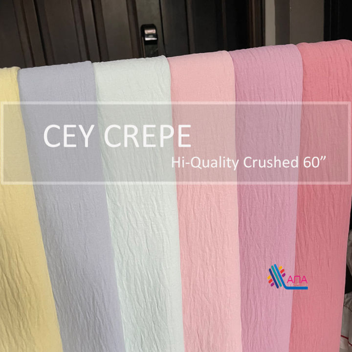 Cey Crepe Hi-Quality Crushed Ironless Kain Pasang Bidang 60 Inch Price ...