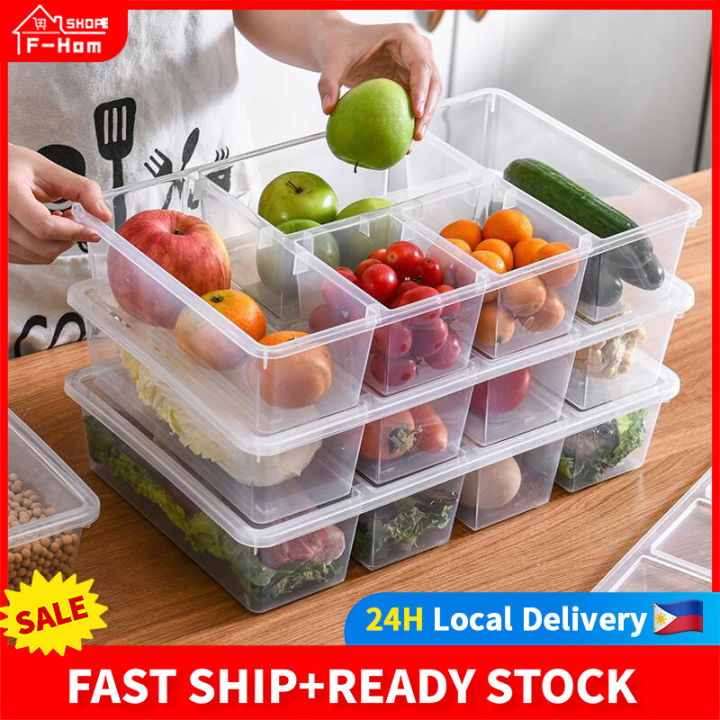 Refrigerator Organizer Box Kitchen Vegetables Fresh Food Fruits Meat ...