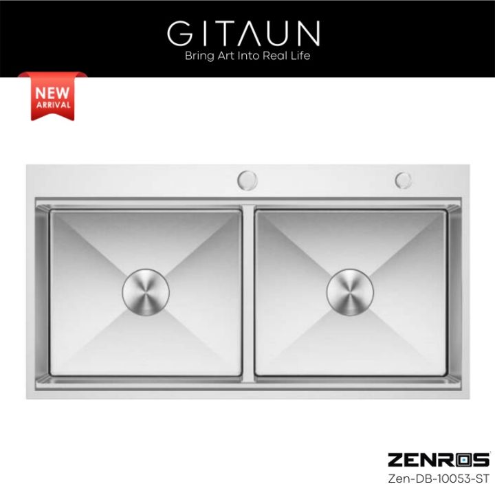 [ZENROS] SUS304 Stainless Steel Double Bowl Sink / Under Mount Sink ...