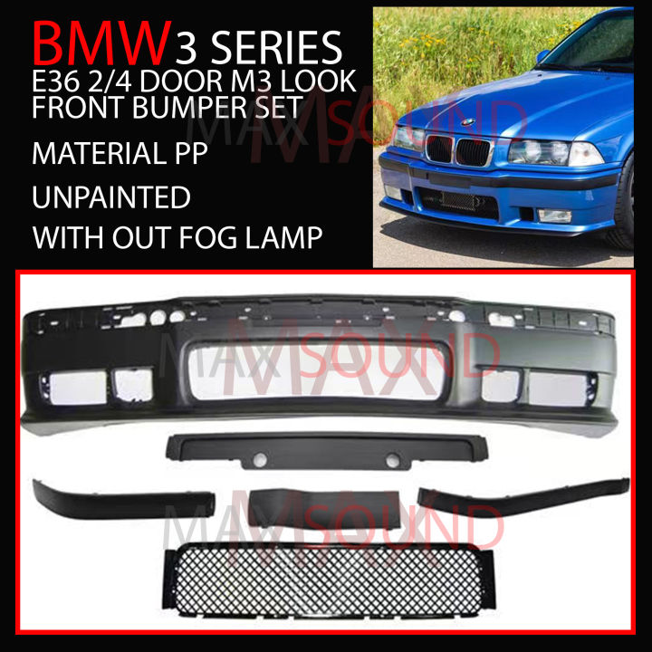 BMW E36 M3 M SPORT 3SERIES 4 DOOR M3 LOOK SET FRONT BUMPER SIDE SKIRT ...