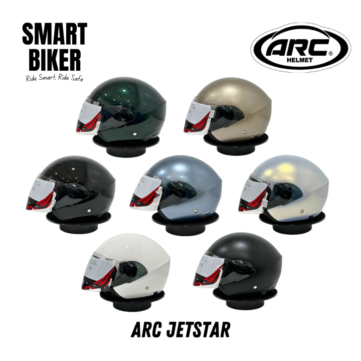 【WoW Shop】 ARC Jetstar Helmet Half Steng 100% Original Motorcycle SIRIM ...
