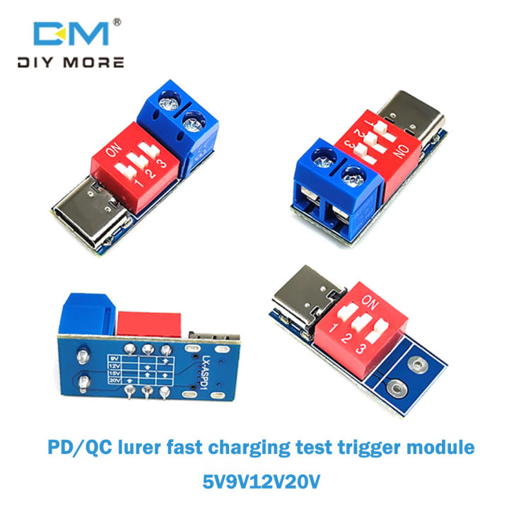 Diymore PD/QC fast charging module adjustable voltage dial adjustment ...