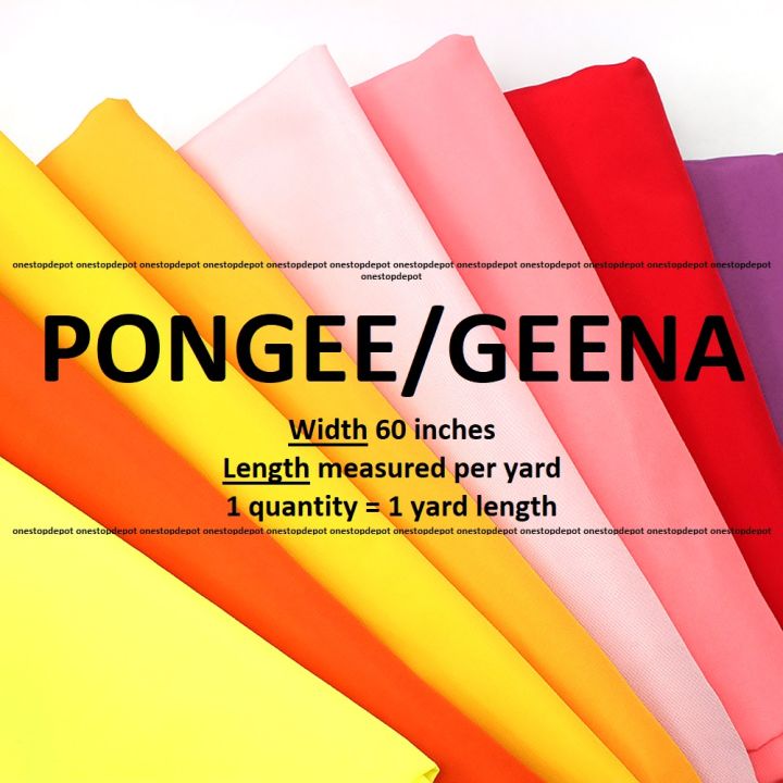Geena Pongee Gina Tela Fabric Cloth | Lazada PH