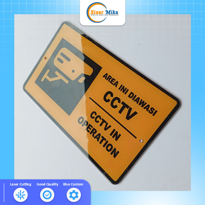 Sign Papan Tanda CCTV Akrilik | Lazada Indonesia
