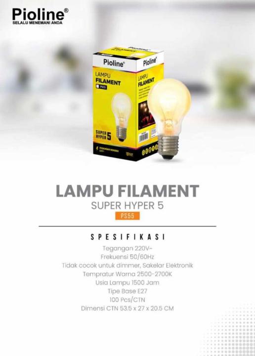 Bohlam Pijar PIOLINE 5Watt Lampu Pijar PIOLINE 5W Super Hyper 5 - PS55 ... Bohlam Pijar PIOLINE 5Watt Lampu Pijar PIOLINE 5W Super Hyper 5 - PS55 ...