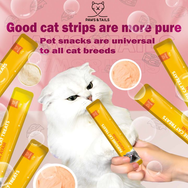 PAWS&TAILS Cat Stick | Cat Snack | cat treat | Cat Wet Food（50PCS ...