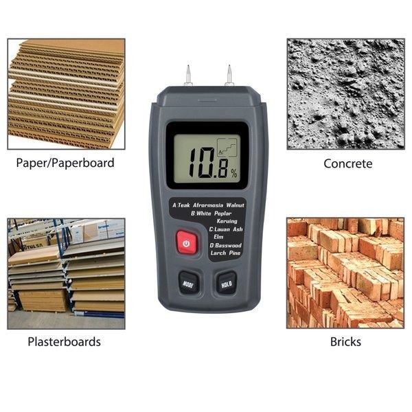 Wood Moisture Meter Kayu Kertas Pengukur Kadar Air Paper LCD Display ...