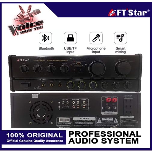 FT-Star AV-302USB/BT Stereo Microphone Mixing Amplifier | Lazada PH