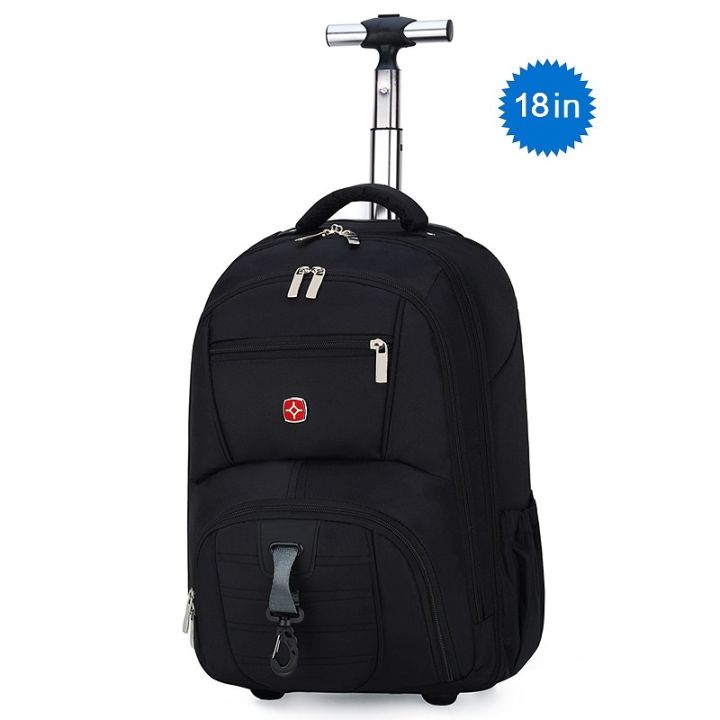 Premium Trolley Laptop Backpack 2 Wheels Cabin Travel Bag Waterproof ...