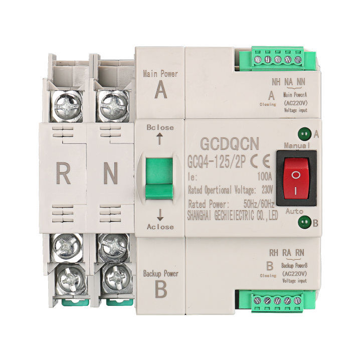 MCB type Dual Power Automatic transfer switch 2P 100A ATS Circuit ...