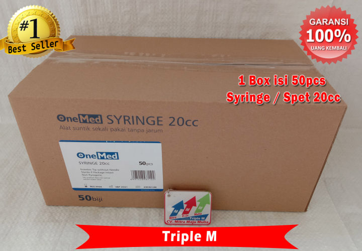 Syringe 20cc Spet 20cc ONEMED TRIPLE M 1 box isi 50pcs | Lazada Indonesia