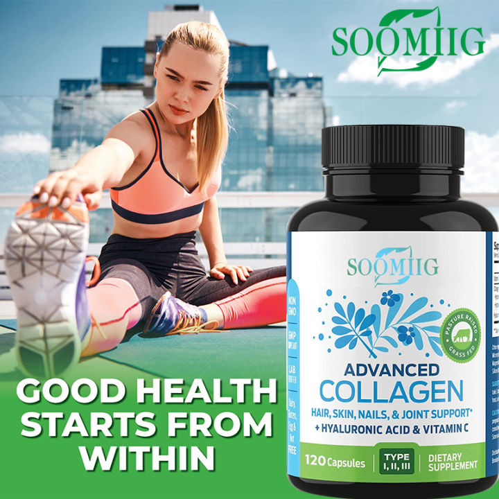 Collagen Pills with Hyaluronic Acid & Vitamin C - Reduces Wrinkles ...