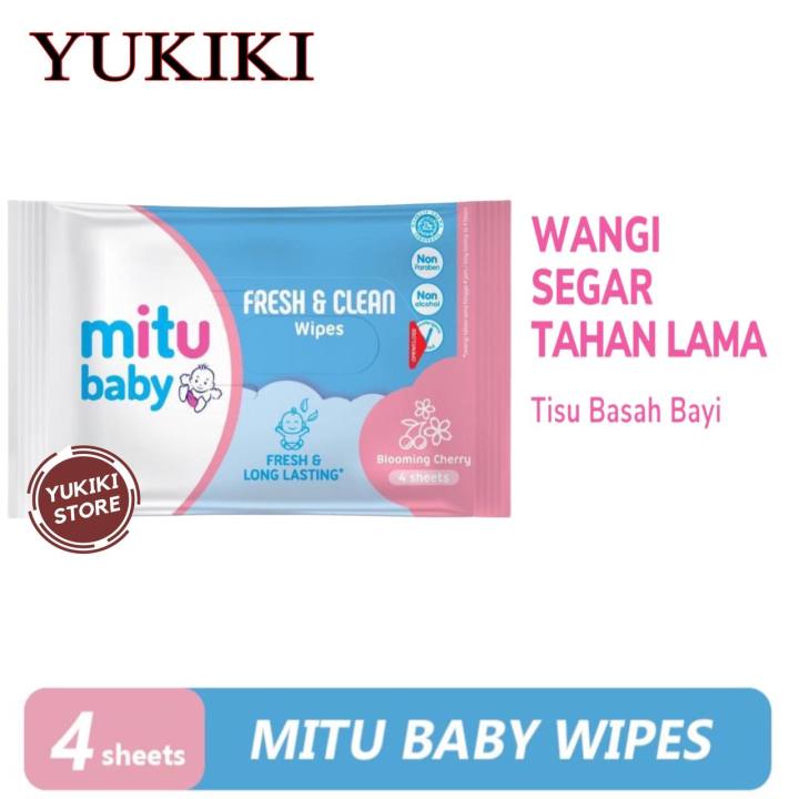 Mitu Baby Wipes Mini Travel Tissue Basah Kecil isi 4 sheets | Lazada ...