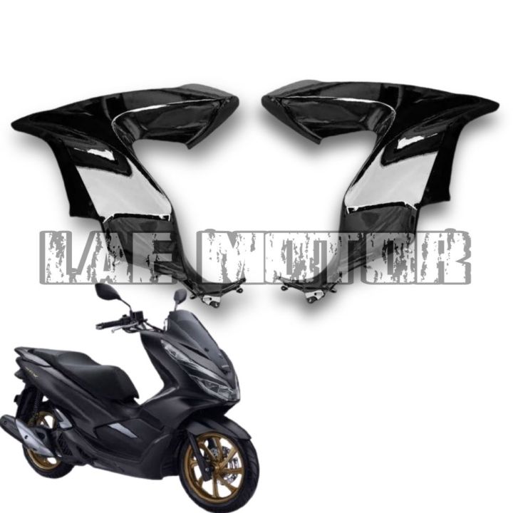 cover sayap depan sepasang Honda PCX all new hitam metalik | Lazada ...