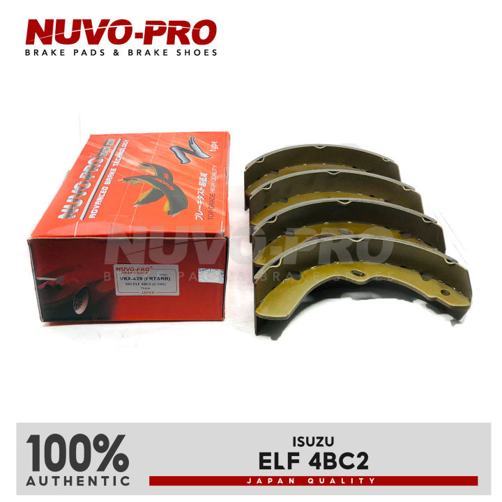 Nuvo-Pro Brake Shoe Frt/Rear Isuzu ELF 4BC2 VKX-429 SET | Lazada PH