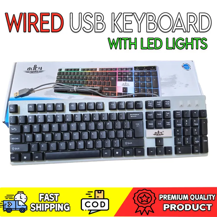 XBD-018 COLORFUL WIRED BACKLIGHT GAME KEYBOARD | Lazada PH
