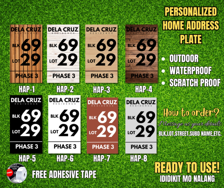 Personalized Home Address Plate Signage | Lazada PH