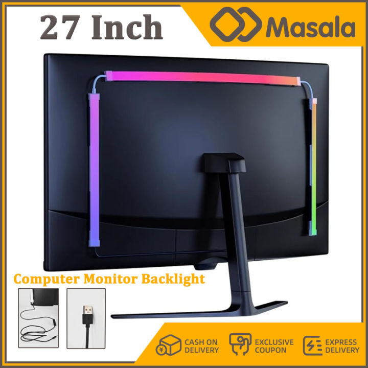 27Inch LED Strip Computer Monitor Backlight Decorative Lamp for Game ...