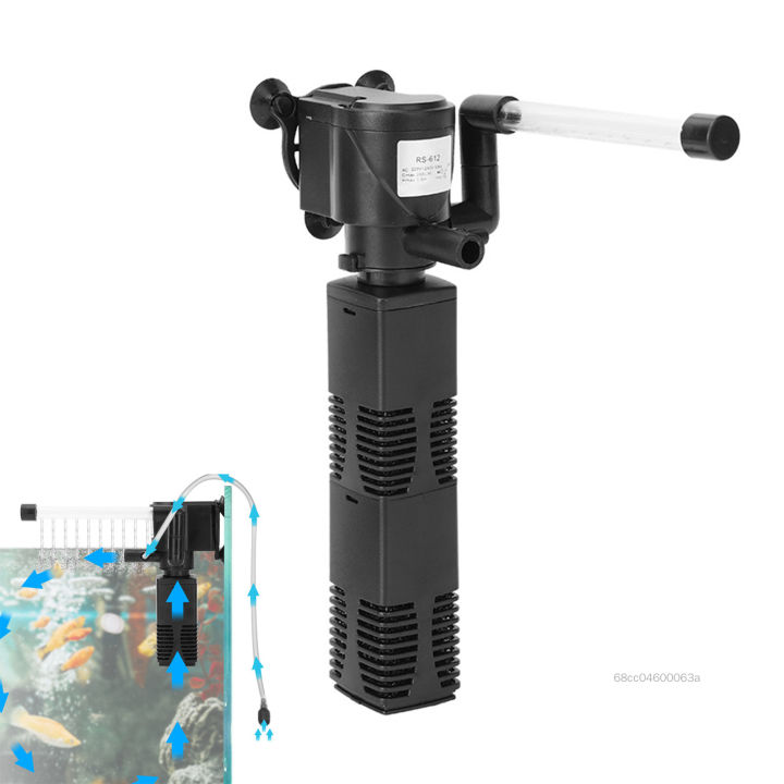 Hang-on-Back Aquarium Filter with Suction Cup Fish Tank Filter for ...