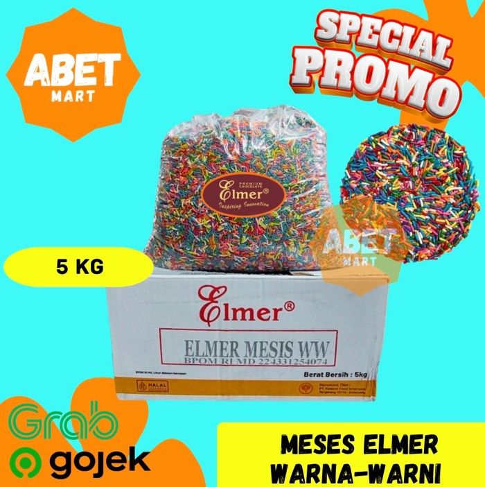 Meses Elmer Warna Warni 1 Dus 5Kg - 5 Kg Rainbow Cokelat Meises Pak Pcs ...