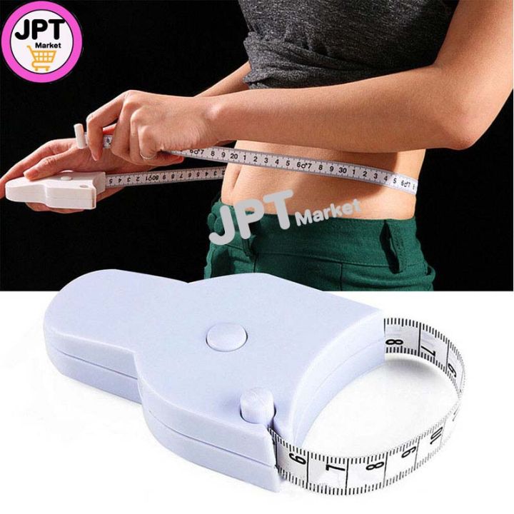 JPT Market ️สายวัดแบบพกพา วัดเอว วัดตัว 150 ซม. สายวัดฟิตเนส เทปวัดเอวอัตโนมัติสายวัดตัวเอว ...