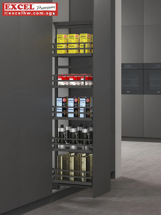 EXCEL Torre Nero Matte Black Series SUS304 Tall Unit With 5 Basket With ...