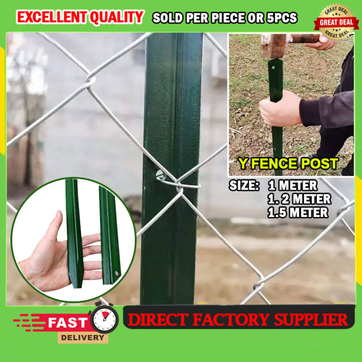 Fence Pole Green Printed Metal Post Support Wire Mesh Fence Panels ...
