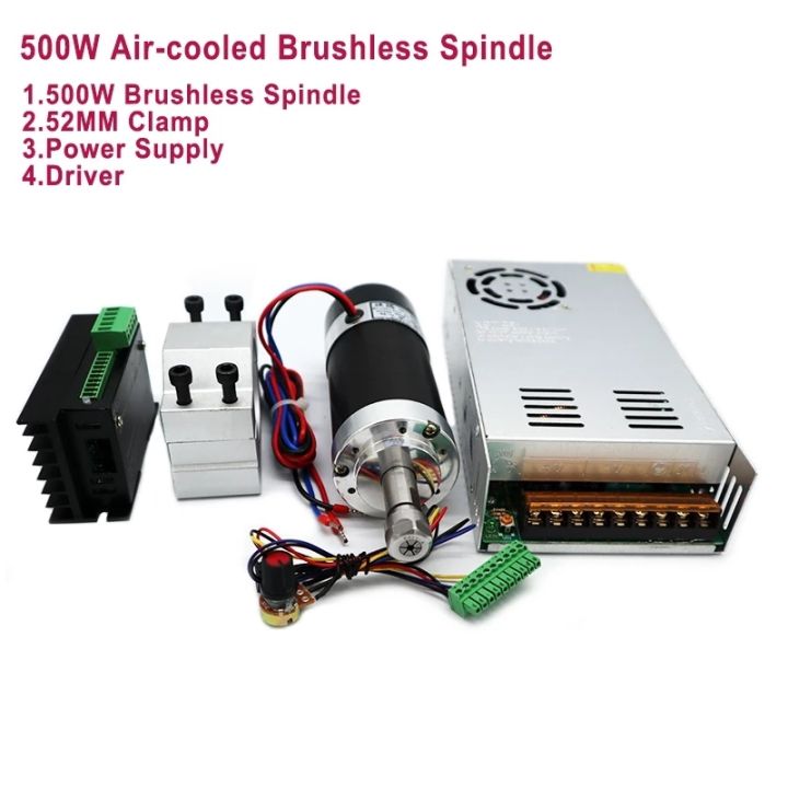 【hot】☬ Air-cooled Spindl ER11/ER16 Collet 500W/300W Brushless Spindle ...