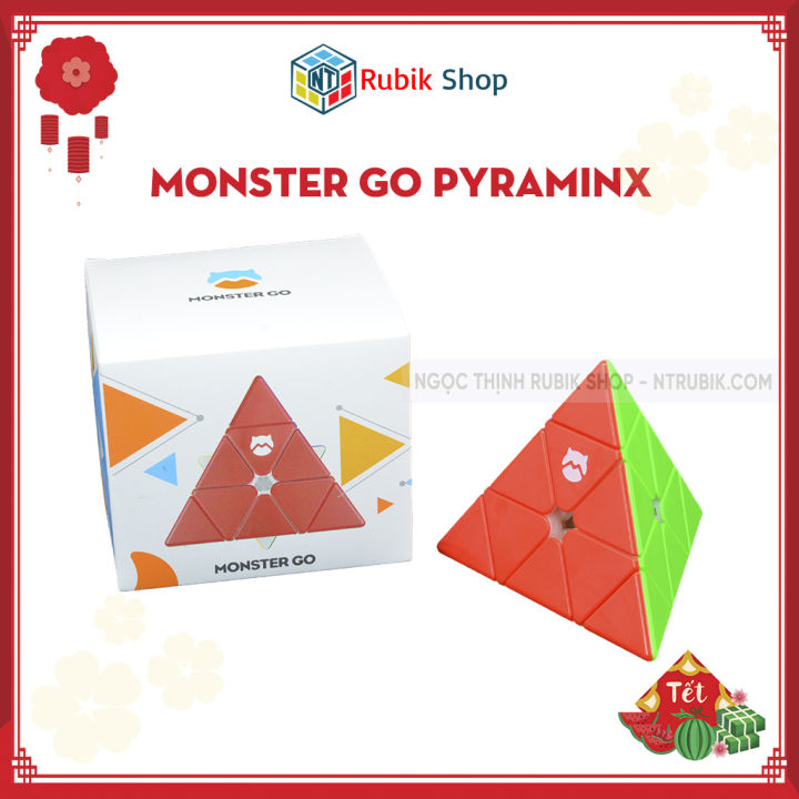 [Hoàn tiền 10%][Siêu Hót Gan Monster GO] Rubik Kim Tự Tháp Pyraminx Monster Go Stickerless ...
