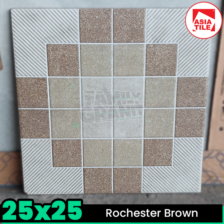 Keramik Kasar 25x25 Asia Tile Rochester Brown Lantai Kamar Mandi ...