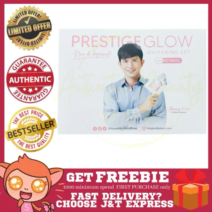 AUTHENTIC Hey Pretty Skin PRESTIGE GLOW SET Whitening Maintenance ...