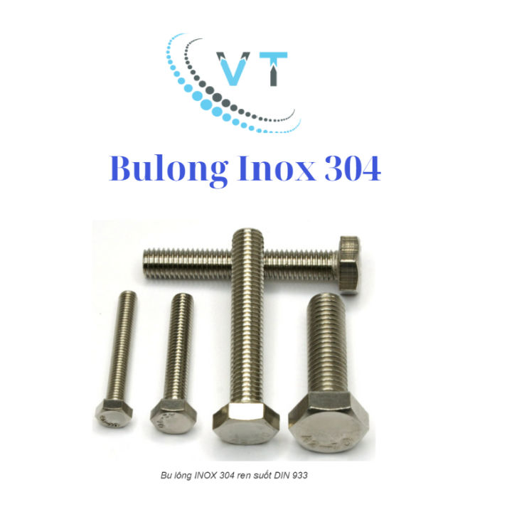Bulong inox 304 M8 (8 li) (10mm-150mm) (bulong + tán) | Lazada.vn