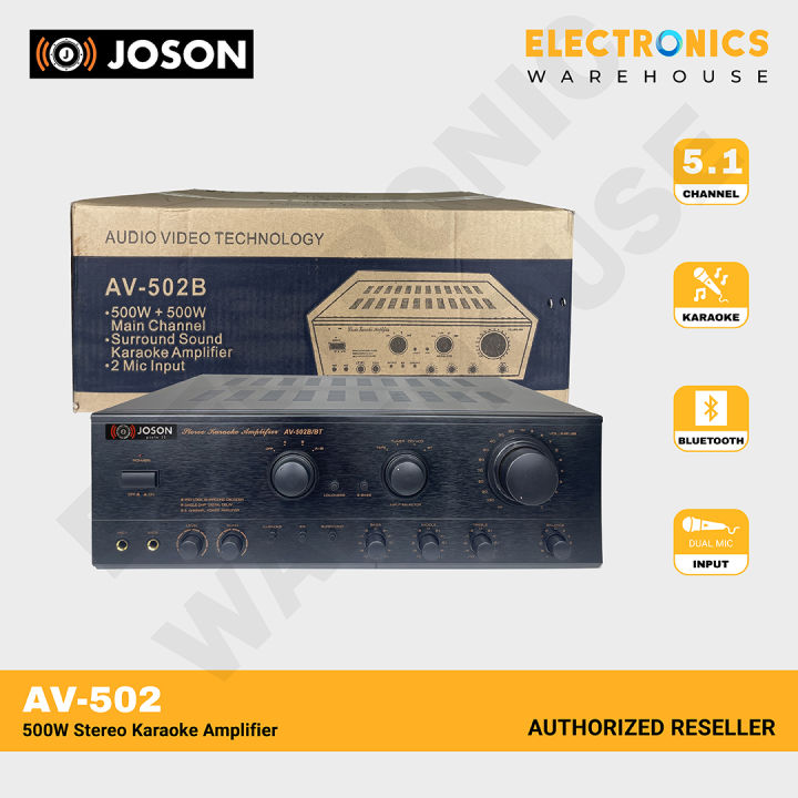 Joson AV-502 B 500W Stereo Karaoke Amplifier | Lazada PH