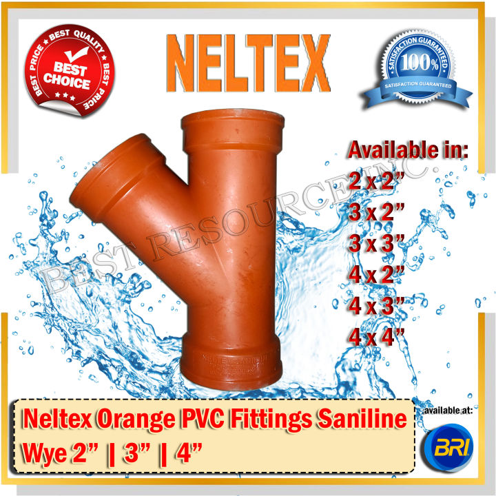 NELTEX Orange PVC Fittings Saniline Wye 2" | 3" | 4" | Lazada PH