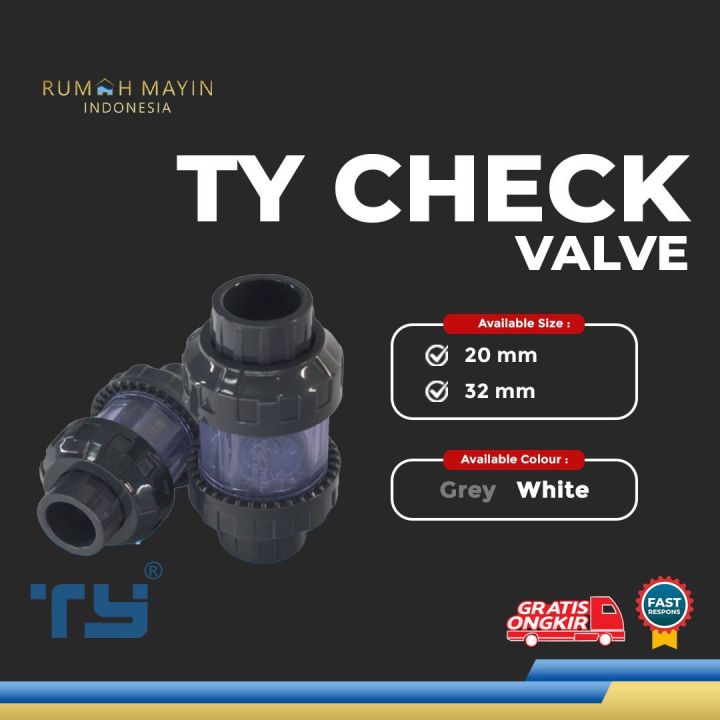 TY Aquarium Check Valve Transparan Pipa Pipe U – PVC by 3 Pawns ...