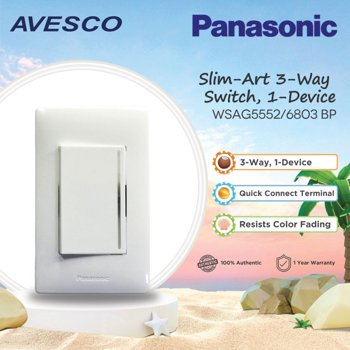 Panasonic Slim-art 3-way Switch 1-Device , Illuminated (WSAG5552/6803 ...