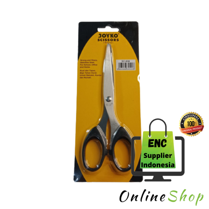 joyko 1 buah gunting joyko sc-838 tanggung sc 838 sciccor hitam sedang ...