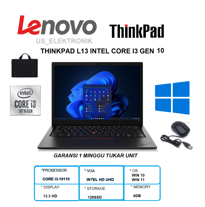 GENERASI TERBAIK LAPTOP LENOVO L13 GEN 10 RAM 4GB/128SSD WINDOWS 10 PRO ...