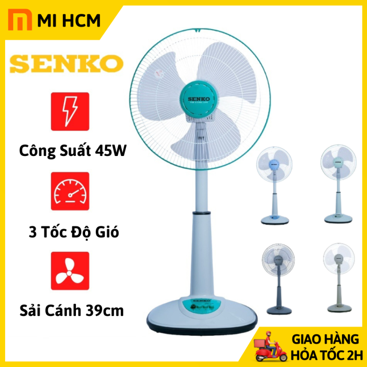 Quạt Điện Đứng Senko L1638 - Công Suất 45W, 3 Tốc Độ Gió, Sải Cánh 39cm ...