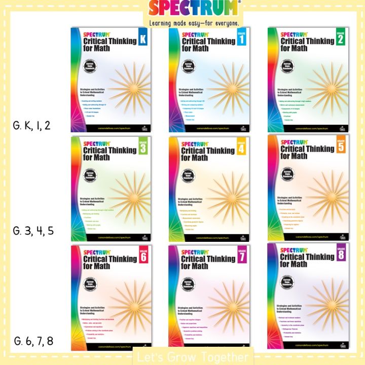 แบบฝึกหัดทักษะการคิดอย่างมีวิจารณญาณทางคณิตศาสตร์ Spectrum Critical ...