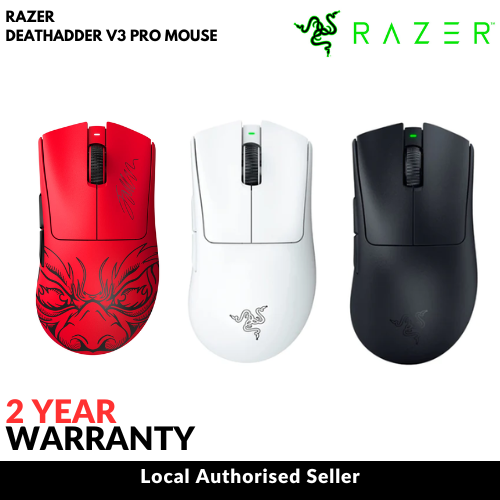Razer DeathAdder V3 Pro / White / Pro Faker Edition - Ergonomic ...