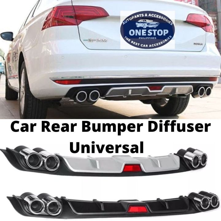 Car Rear Bumper Diffuser Universal Lip Anti Bump Scratch High Quality ...