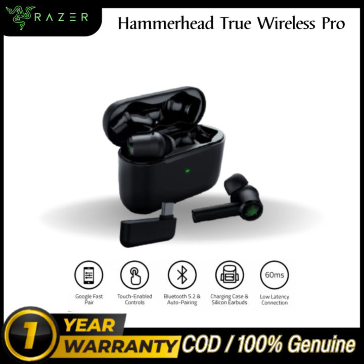 Hammerhead Pro HyperSpeed - True Wireless Gaming Earbuds, Razer Chroma ...