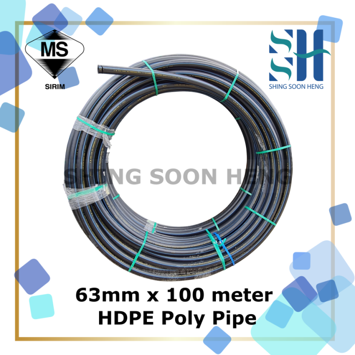 63mm X 100 meter HDPE POLY PIPE For Indoor & Outdoor Watering Systems ...
