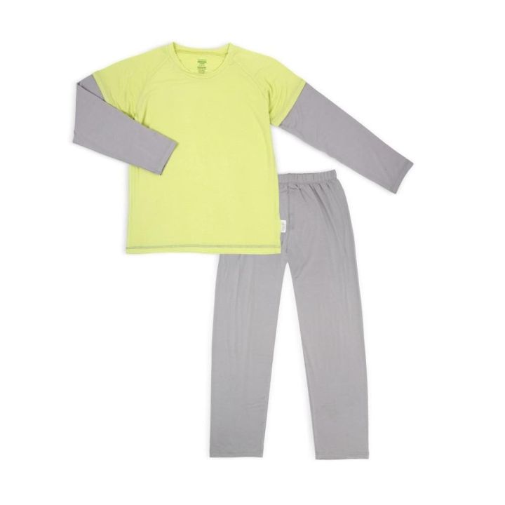 Lime / Grey - Pyjamas Set - Girls | Lazada Singapore