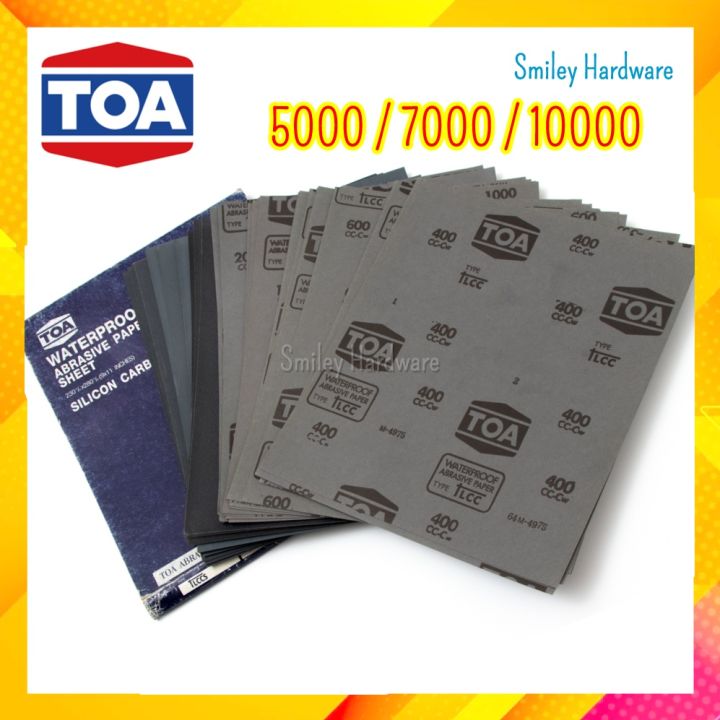【meticulous】 TOA Grit #10000 #7000 #5000 Wide Range Sand Paper Kertas ...